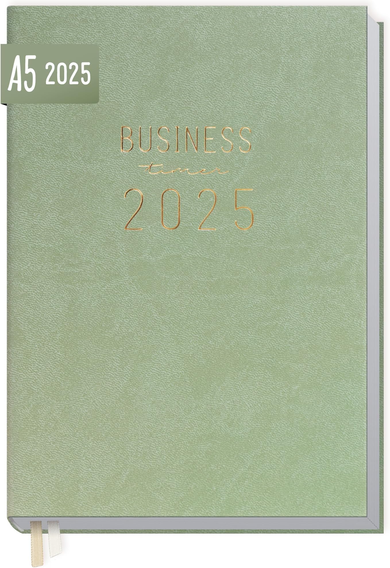 Häfft® Wochen-Notiz-Kalender 2025 A5 "Green Canvas" Buchkalender ...