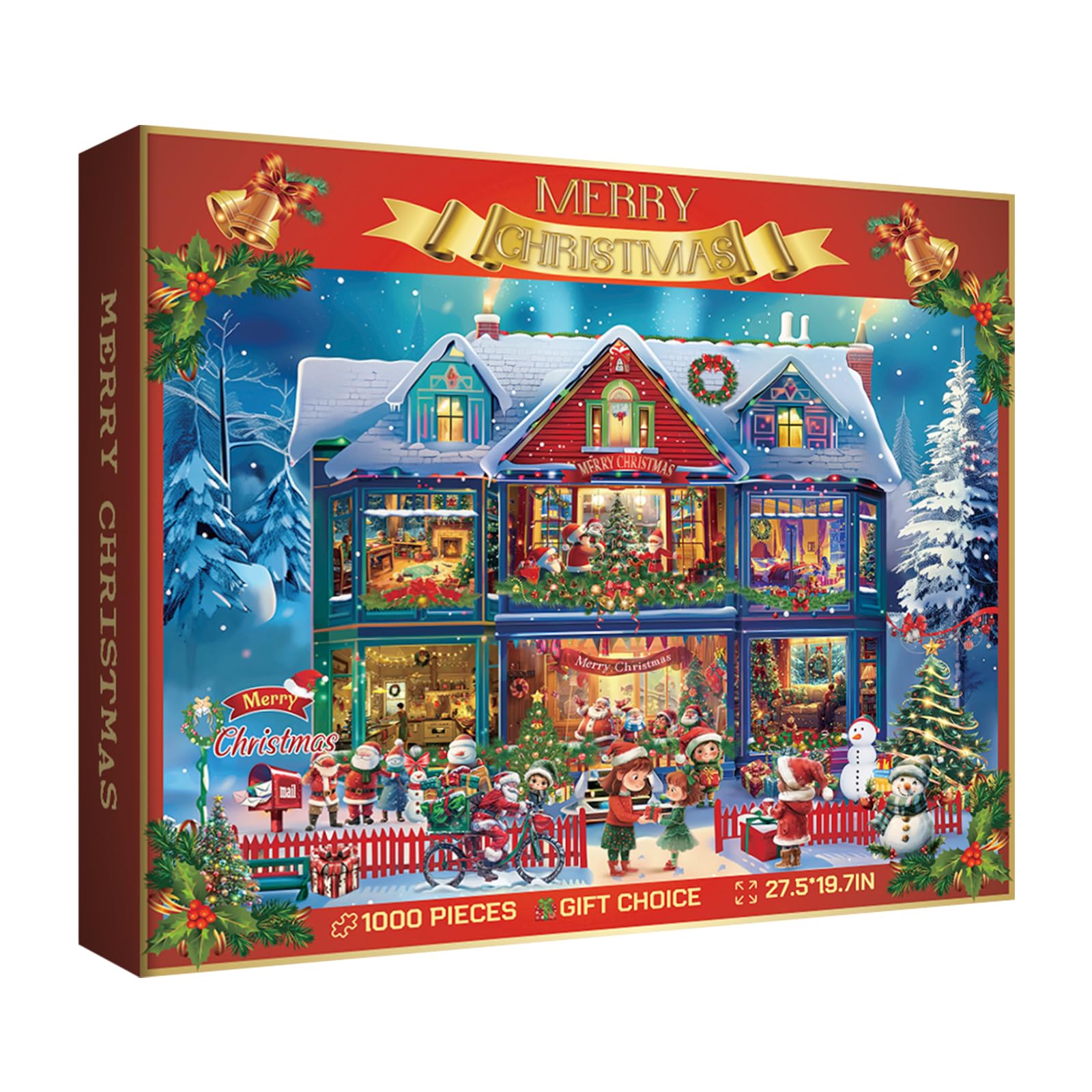 Amazon.com: Christmas Cabin Puzzle 1000 Piece for Adults, Holiday ...