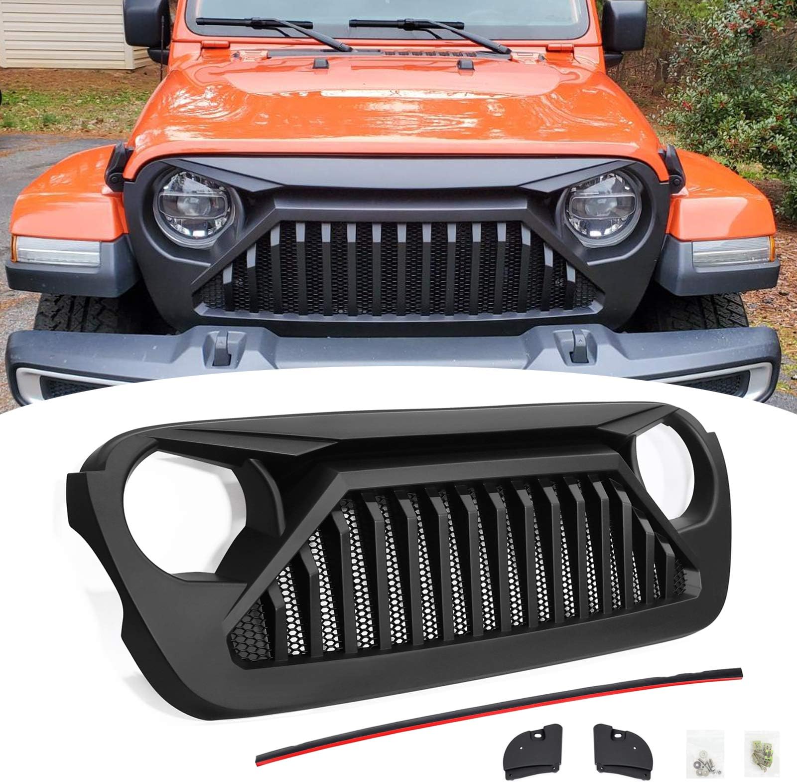 Amazon.com: Front Grill Inserts Grille Inserts & Headlight Bezels Cover ...