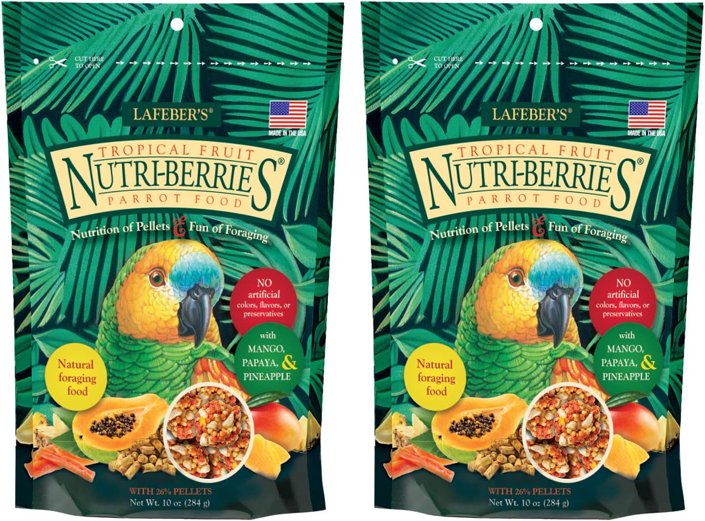 Amazon.com : LAFEBER'S Tropical Fruit Nutri-Berries Pet Bird Food, Made ...