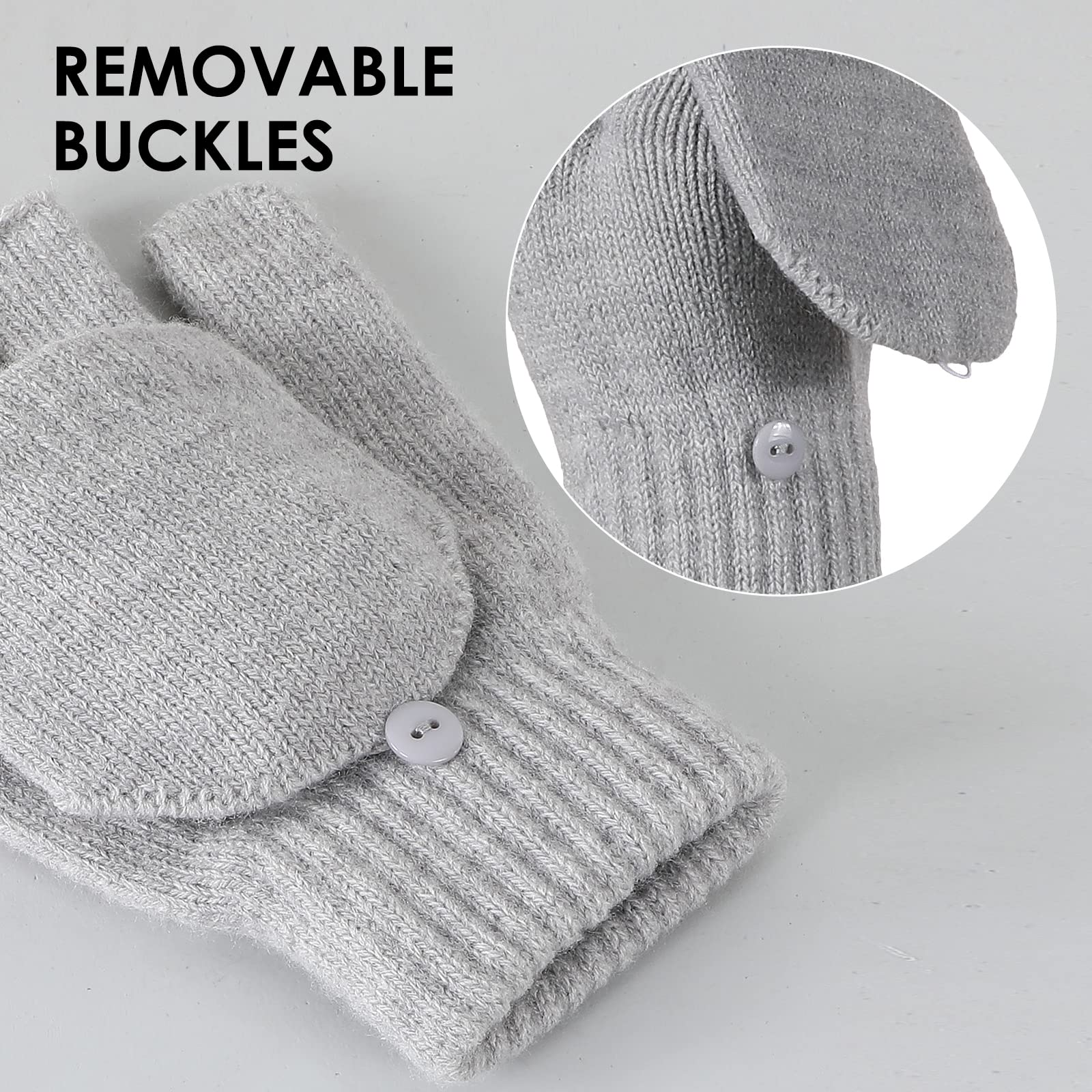 Snapklik.com : Achiou Convertible Mittens Fingerless Gloves For Men And ...