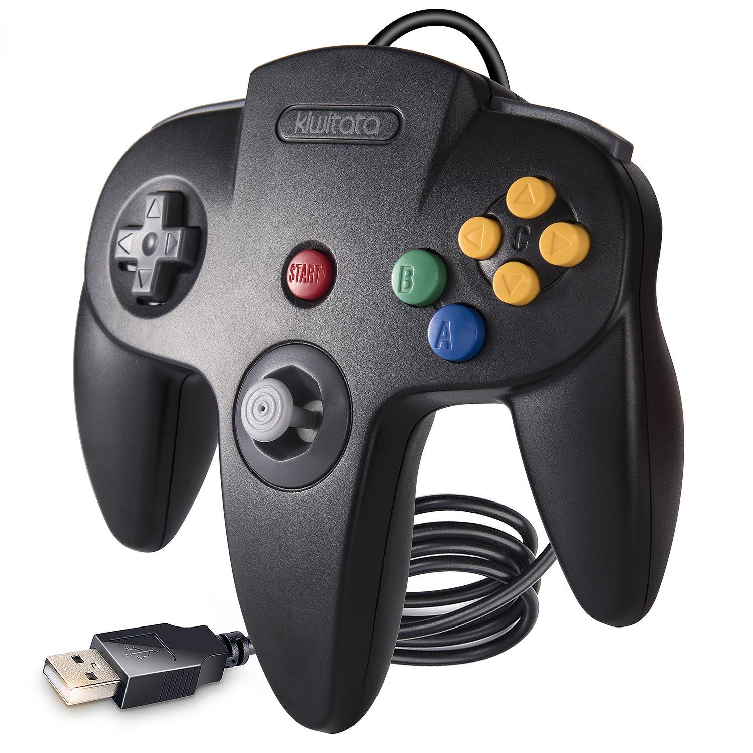 kiwitatá Classic N64 USB Controller, Retro N64 Bit Wired PC Gaming ...