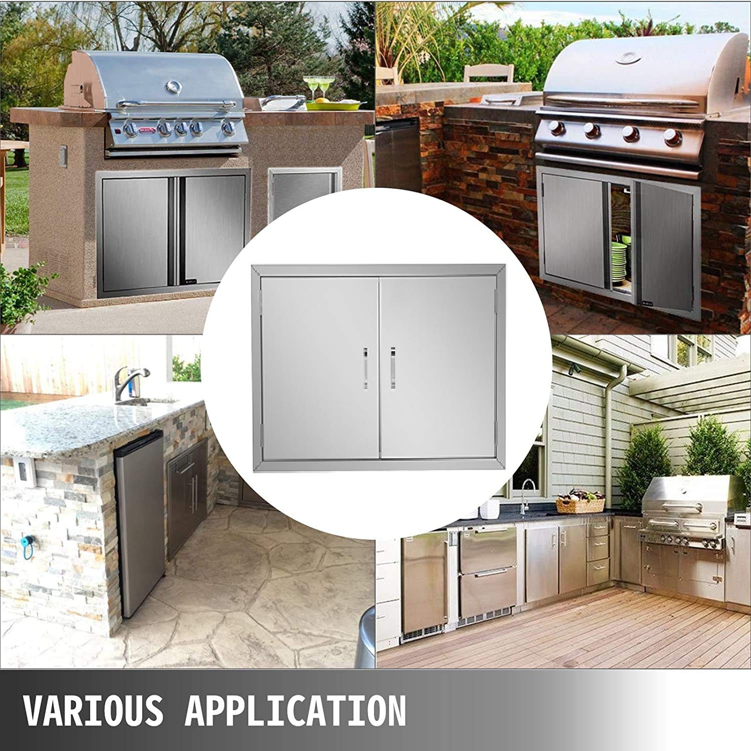 Snapklik.com : Outdoor Kitchen Access Door, 31" W X 24" H Double BBQ ...