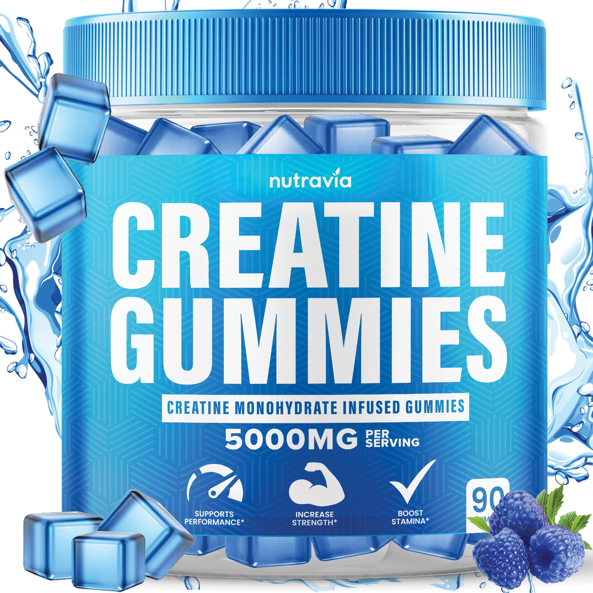Amazon.com: Creatine Gummies Infused with 5g Creatine Monohydrate for ...