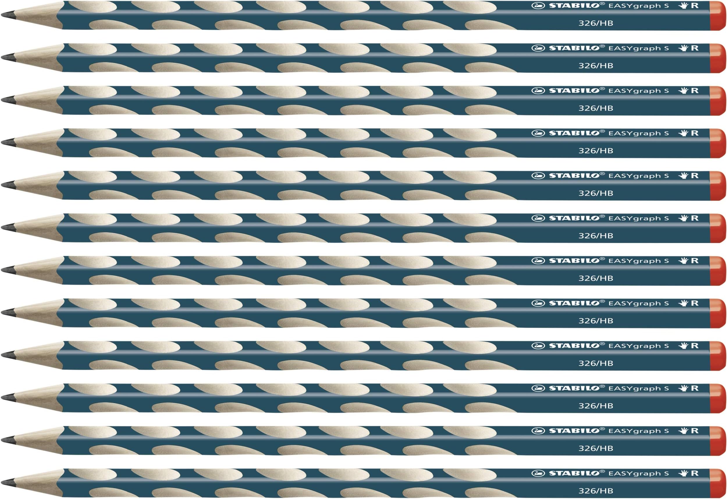 Thin Ergonomic Graphite Pencil - STABILO EASYgraph S - Right-Handed ...