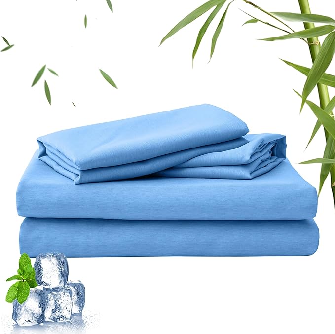 LINENOVA Bamboo Cooling Sheet Set King Single Size - Ultra Soft 2000TC ...