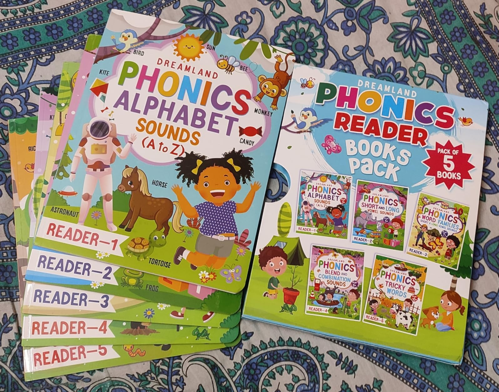 Phonics Reader 5 Books Pack for Children Age 3 -10 Years -Alphabet ...