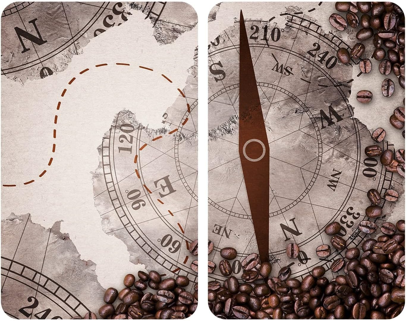 WENKO Universal Compass Hob Cover, Set of 2 Hob Covers for All Types of ...