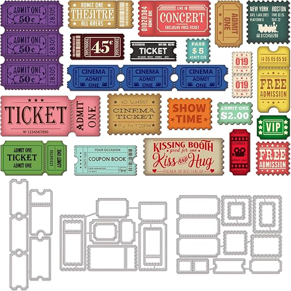 Amazon.com: GLOBLELAND Postage Stamp Background Cutting Dies for Card ...