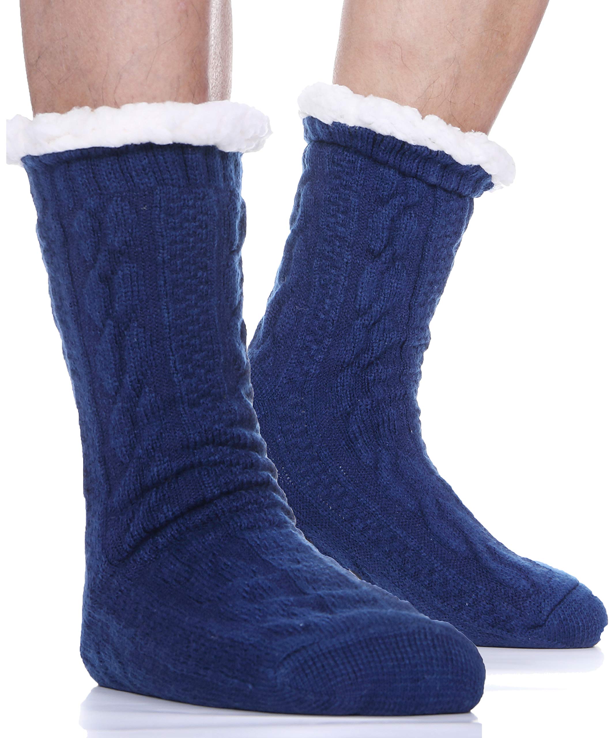 Snapklik.com : EBMORE Mens Slipper Fuzzy Socks Winter Cozy Fluffy Cabin ...