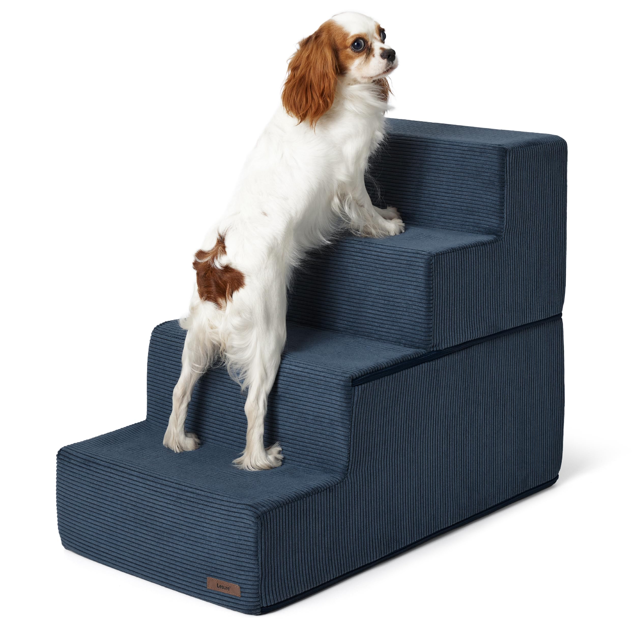 Lesure Dog Stairs for High Beds, Extra Wide Pet Stairs, 4-Steps Dog ...