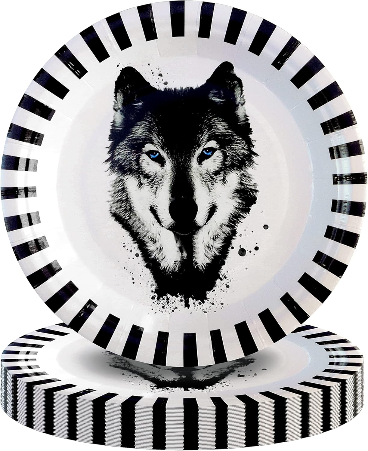 Amazon.com: Pandecor 50 Pieces Wolf Birthday Paper Dessert Plates,7 ...
