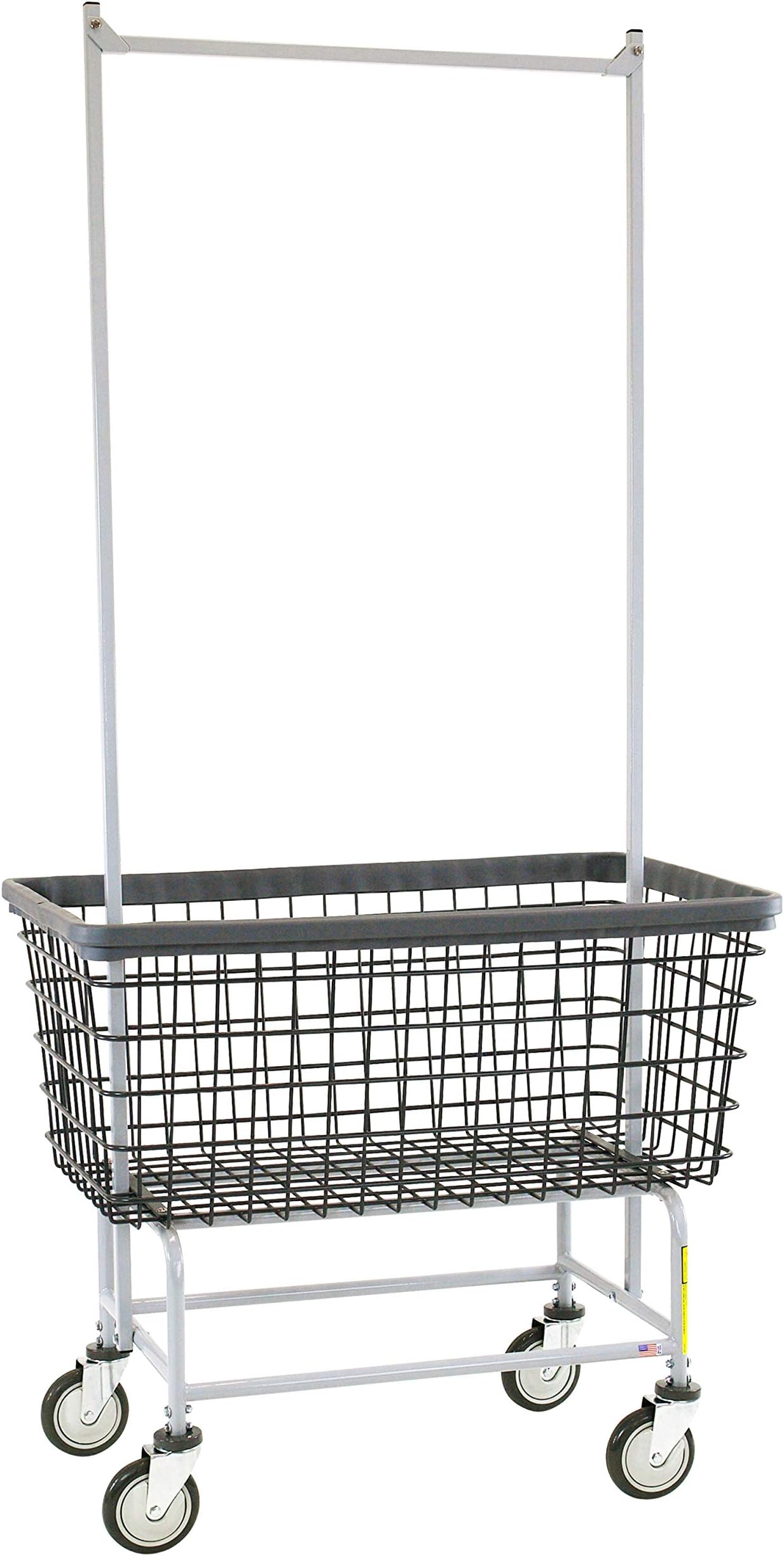 Amazon.com: R&B Wire® 100E58 Heavy Duty Wire Laundry Cart with Double ...