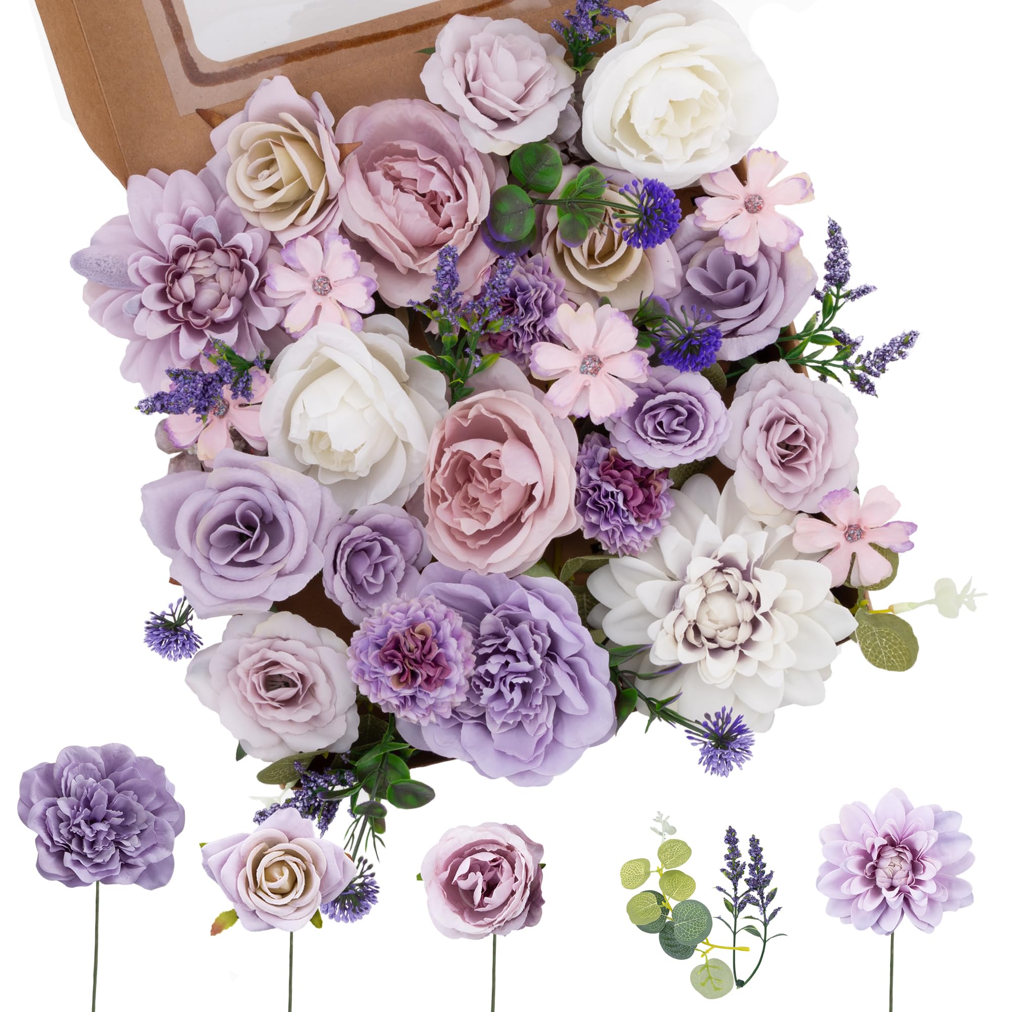 Snapklik.com : SPORTYOUTH Purple Artificial Flowers Combo, Fake Rose ...