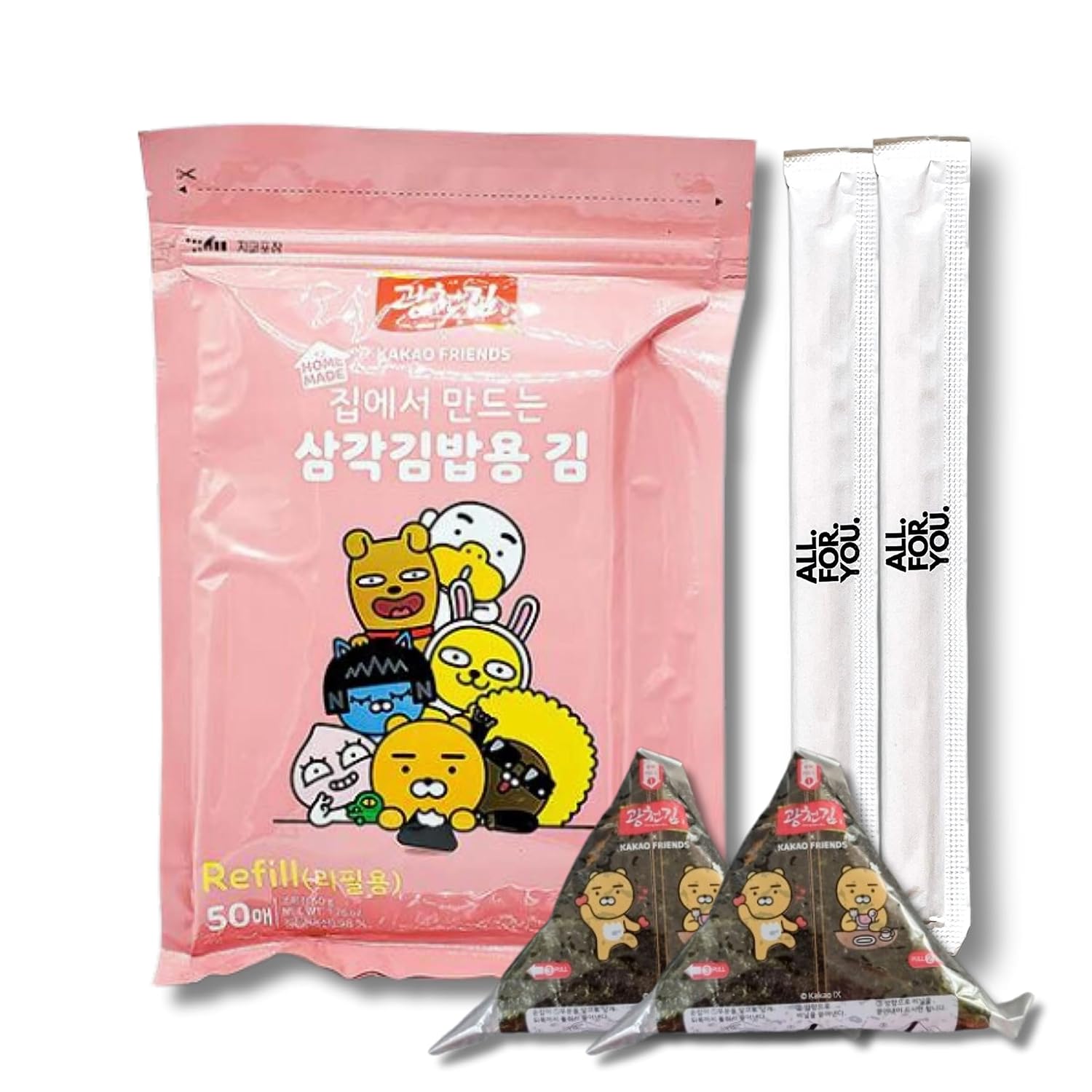Amazon.com : Onigiri Wrappers Kwangchun - 50 Sheets - Korean Seaweed ...