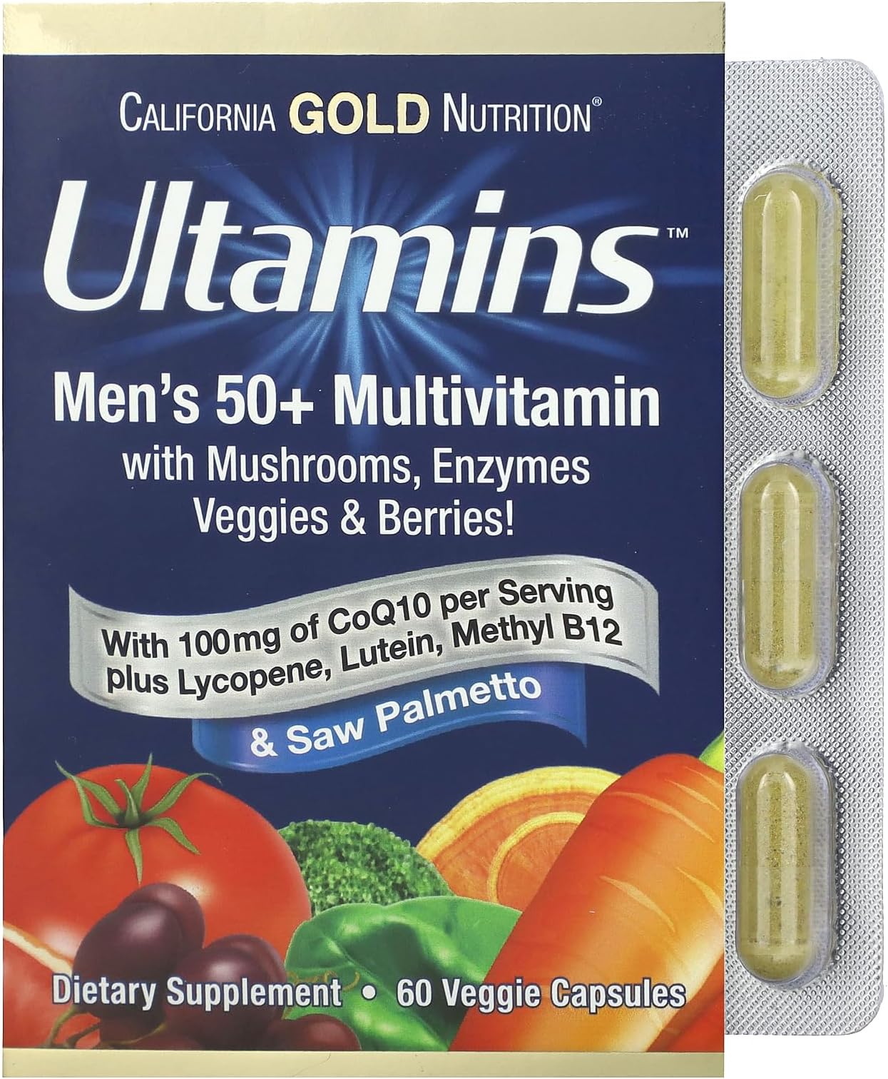 Amazon.com: California Gold Nutrition Ultamins Men's 50+ Multivitamin ...