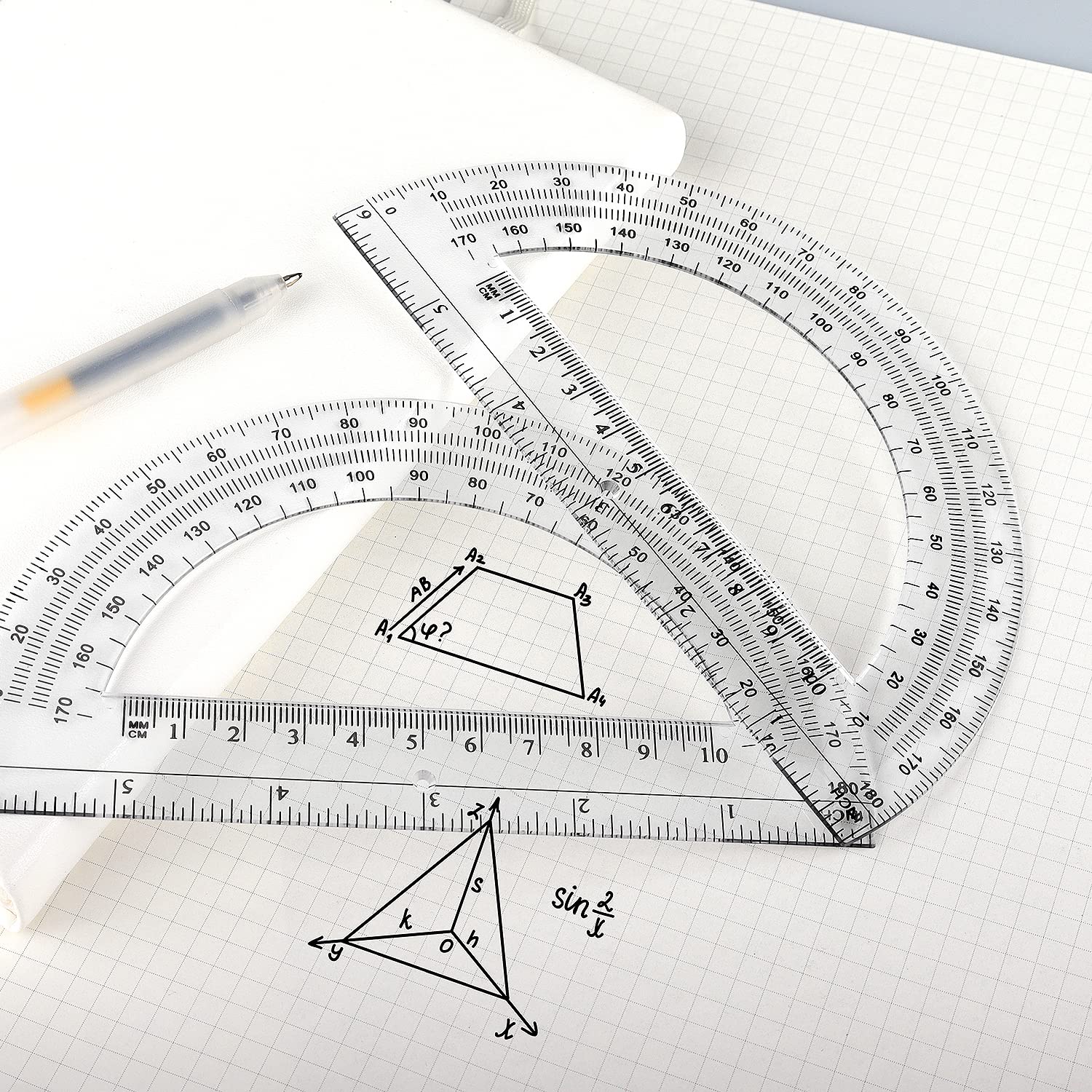 Snapklik.com : ZZTX 24 Pack Plastic Protractor 6 Inches Math ...