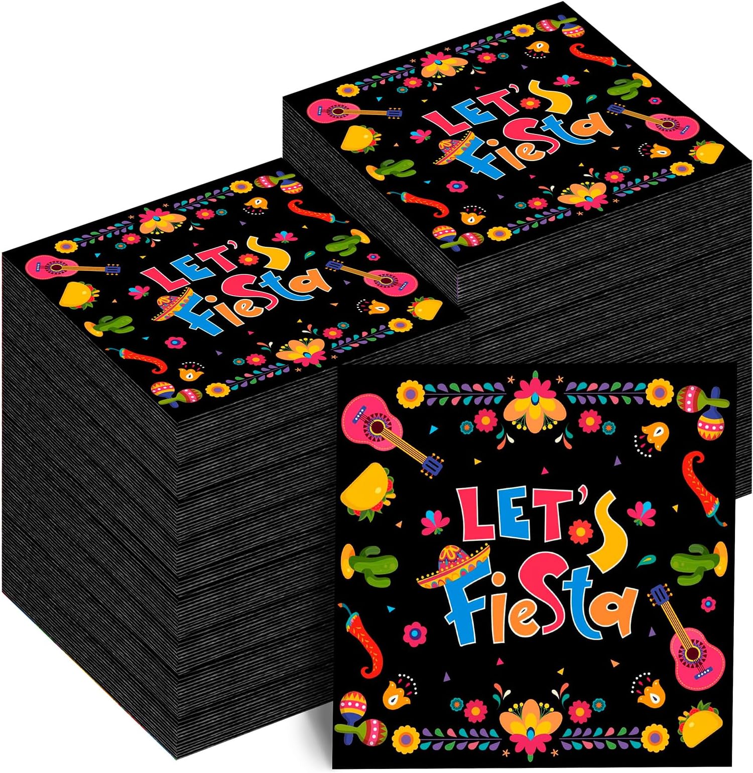 Amazon.com: TaoBary 200 Pack Mexican Fiesta Paper Napkins for Taco ...