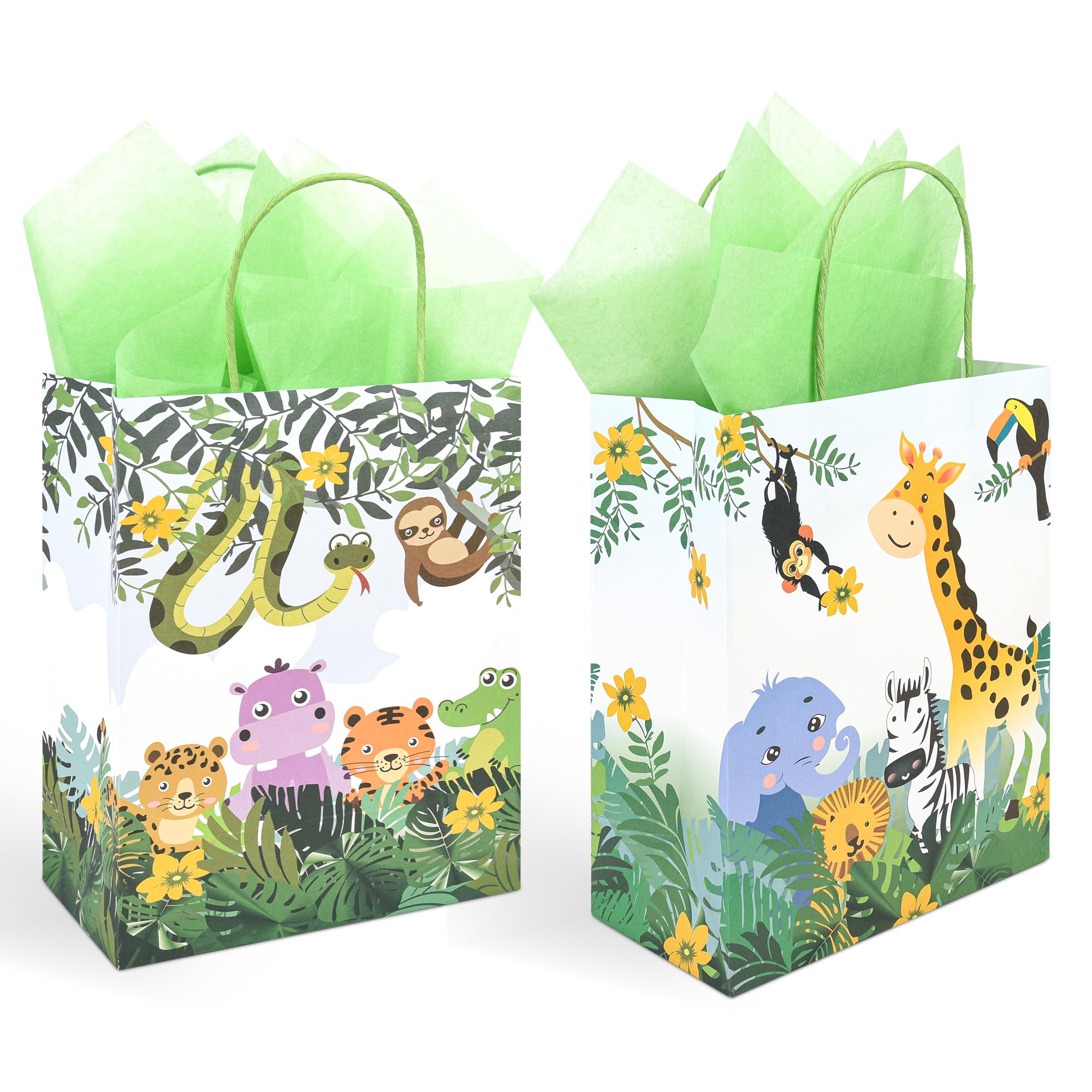 Amazon.com: 36 Pack Medium Jungle Safari Woodland Animal Themed Paper ...