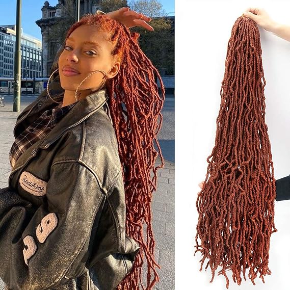 Amazon.com : 36 Inch 7 Packs Soft Locs Crochet Hair Ginger Color Whole ...