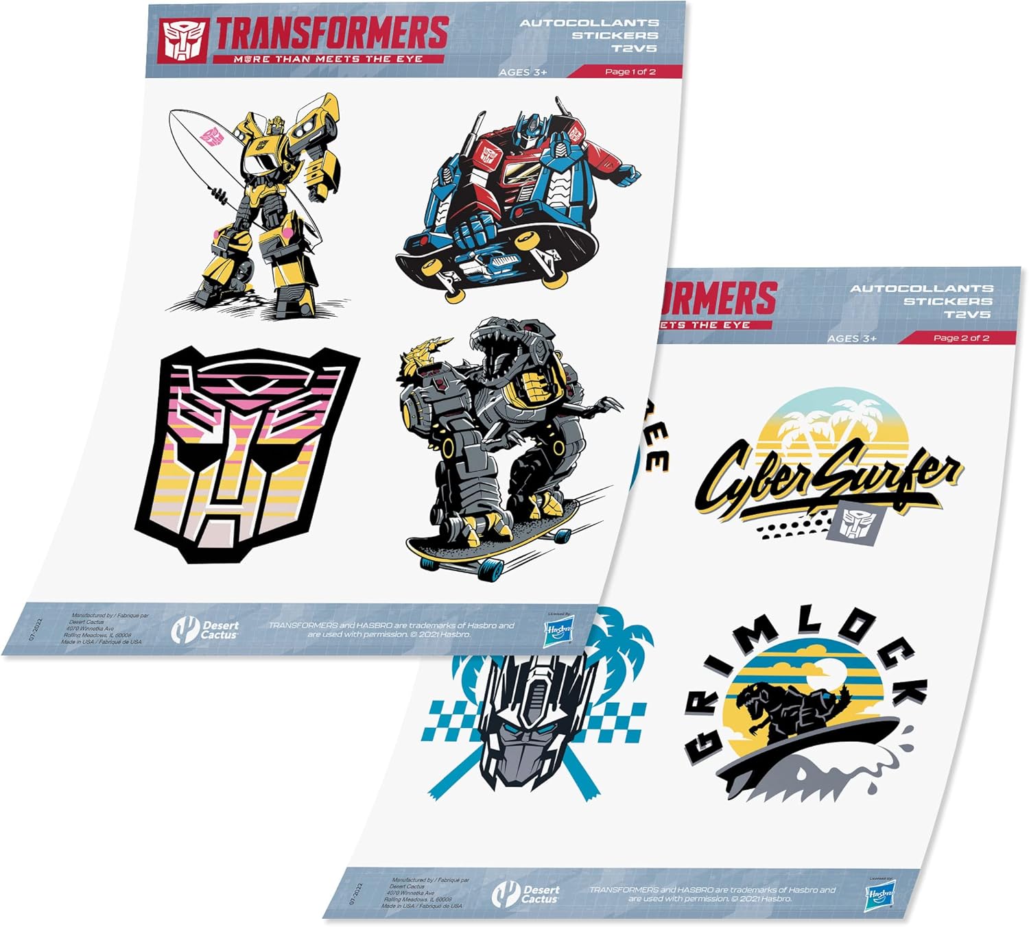 Amazon.com: Desert Cactus Transformers Stickers - 8 Vinyl Decal Laptop ...