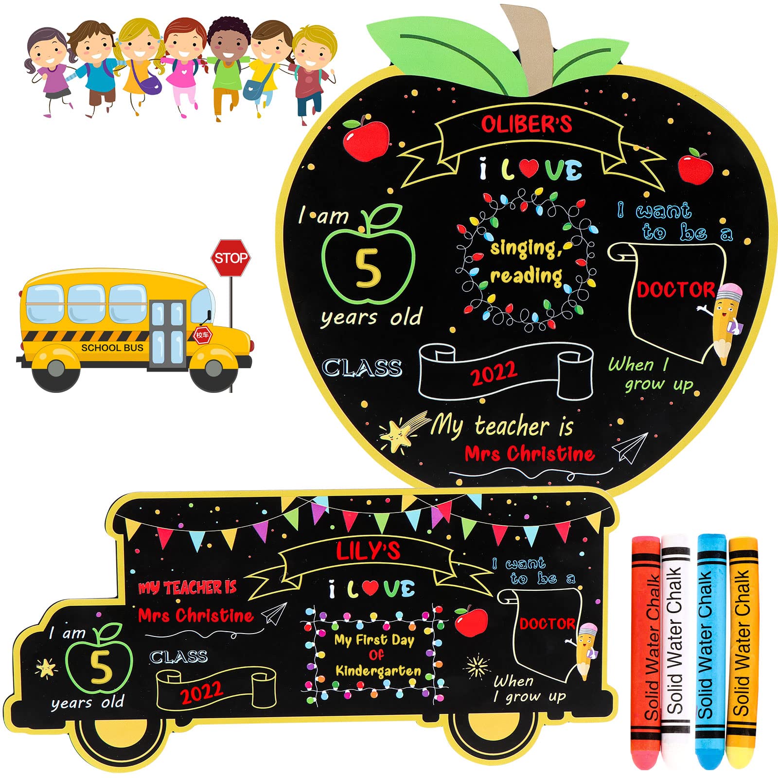 School Chalkboard Apple