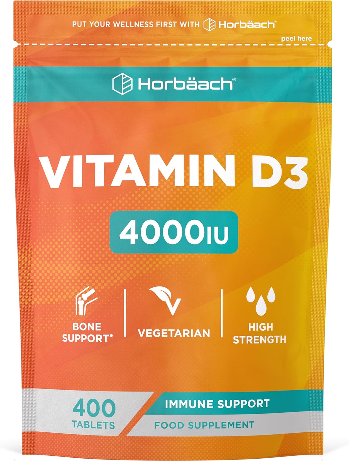 Vitamin D Tablets 4000IU | 400 Count | High Strength Vitamin D3 ...