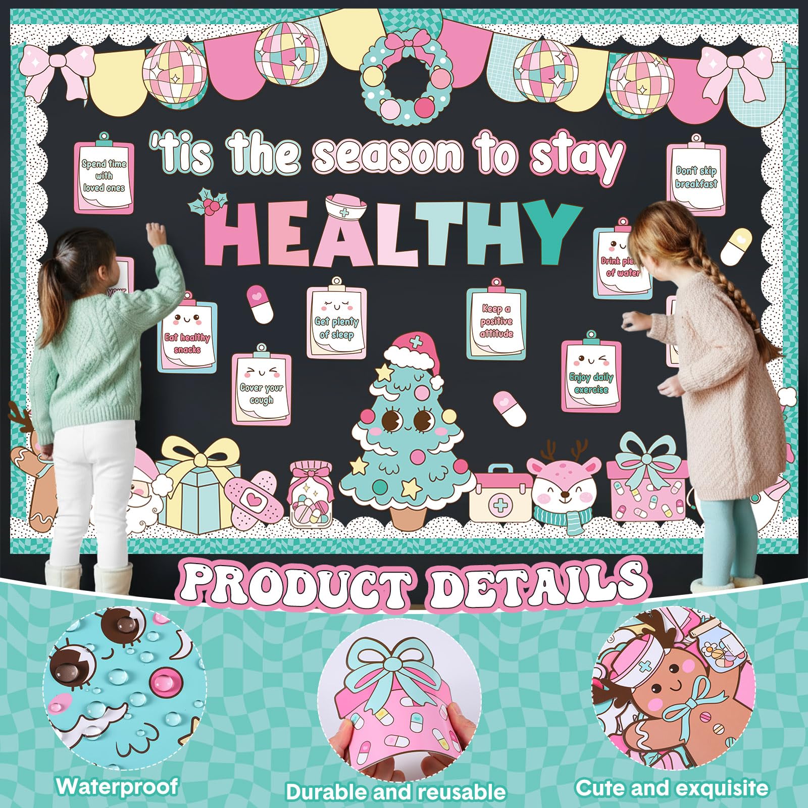 Snapklik.com : Christmas Bulletin Board Decorations Set Christmas ...