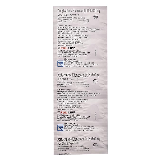Mucotab ET - Strip of 10 Tablets : Amazon.in: Health & Personal Care
