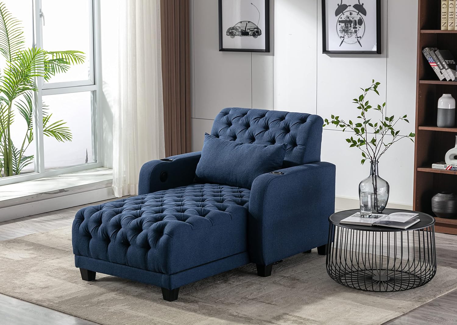 Amazon.com: Prohon Chaise Lounge Indoor Convertible Bed, Adjustable ...