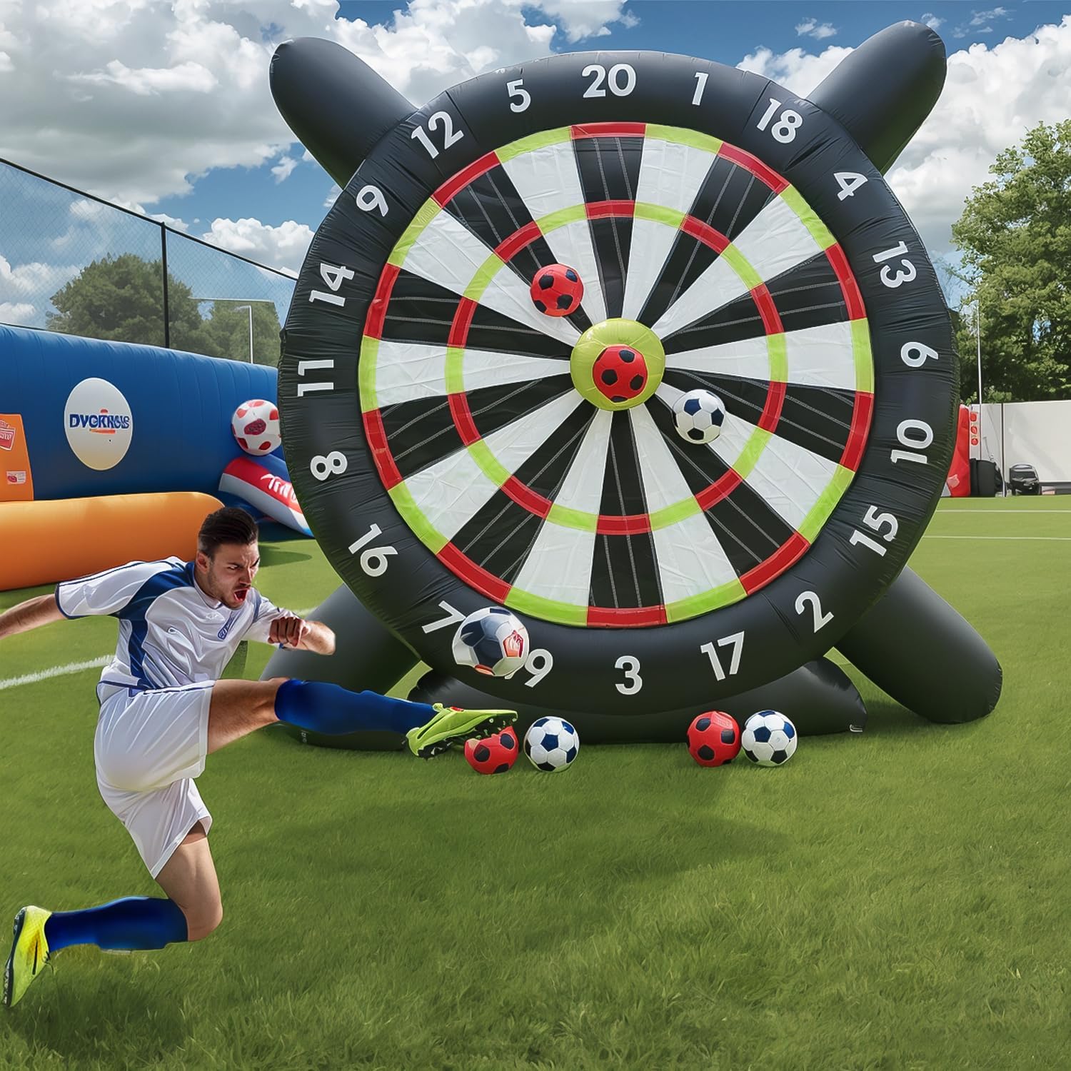 Amazon.com: 10FT Giant Outdoor Inflatable Soccer Darts Board Inflatable ...