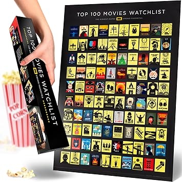 Amazon.com: Official IMDb Top 100 Movies Scratch Off Poster | Premium ...