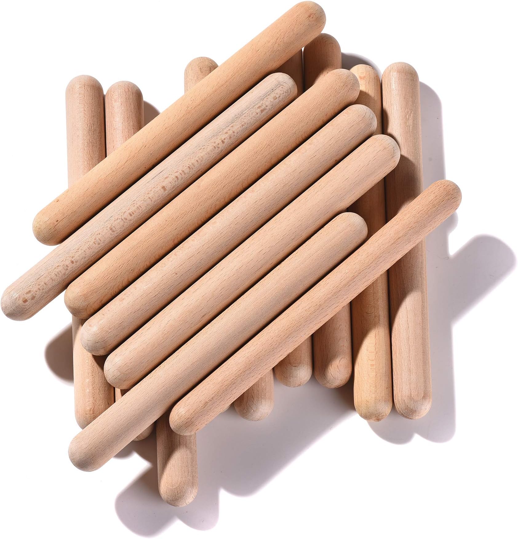 Amazon.com: SINJEUN 16 Pair (32 Pack) Wooden Rhythm Sticks, 8 Inch ...