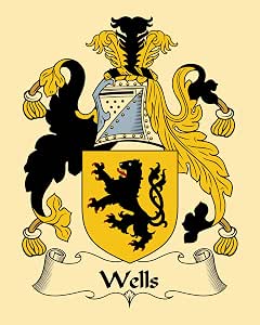 Amazon.com: Carpe Diem Designs Wells Coat of Arms/Wells Family Crest ...