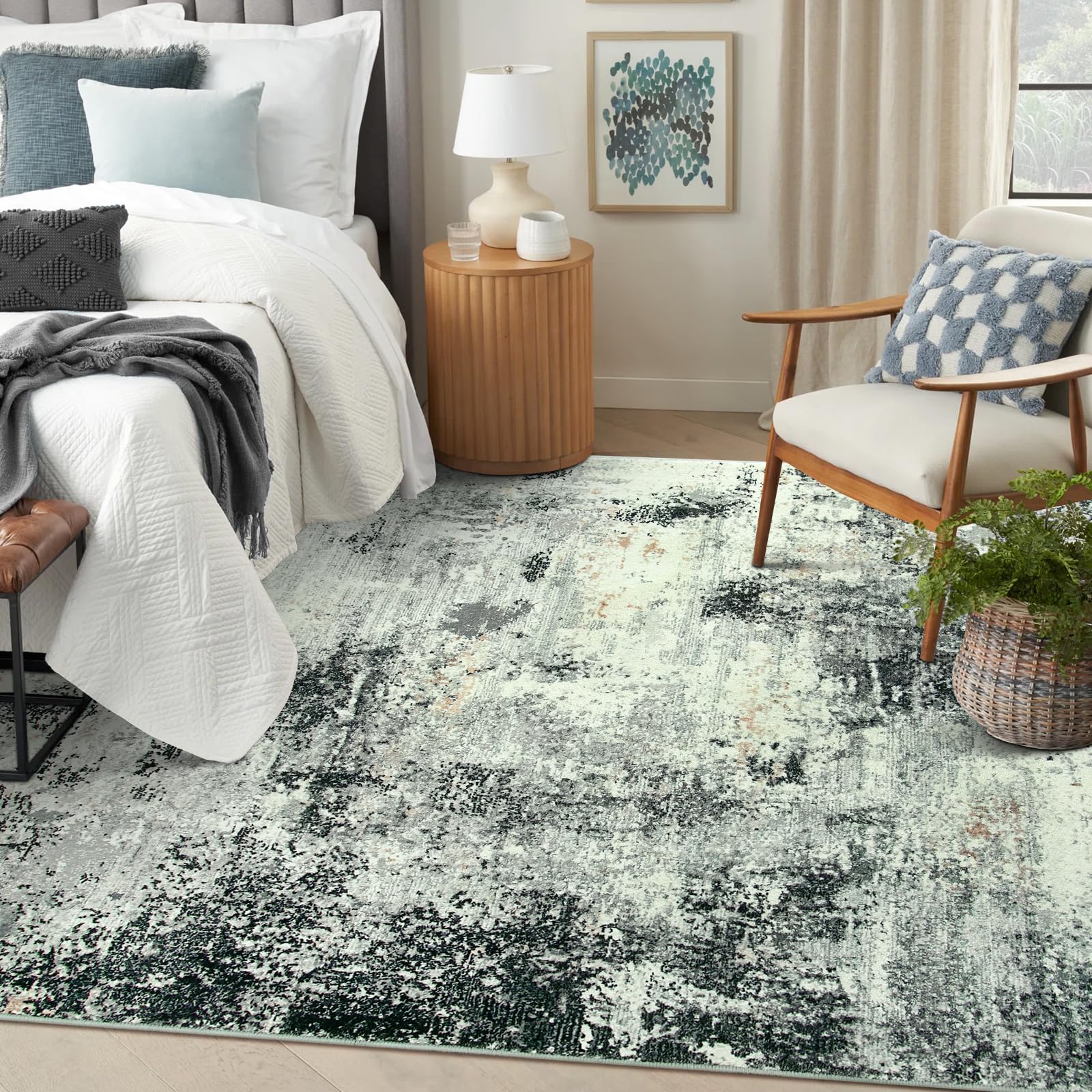 Lahome Modern Abstract 6x9 Area Rugs,Washable Soft Stain Resistant ...