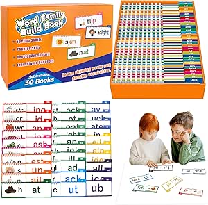 30 Read and Rhyme Flip Books,Word Families Flash Cards,Reading And ...