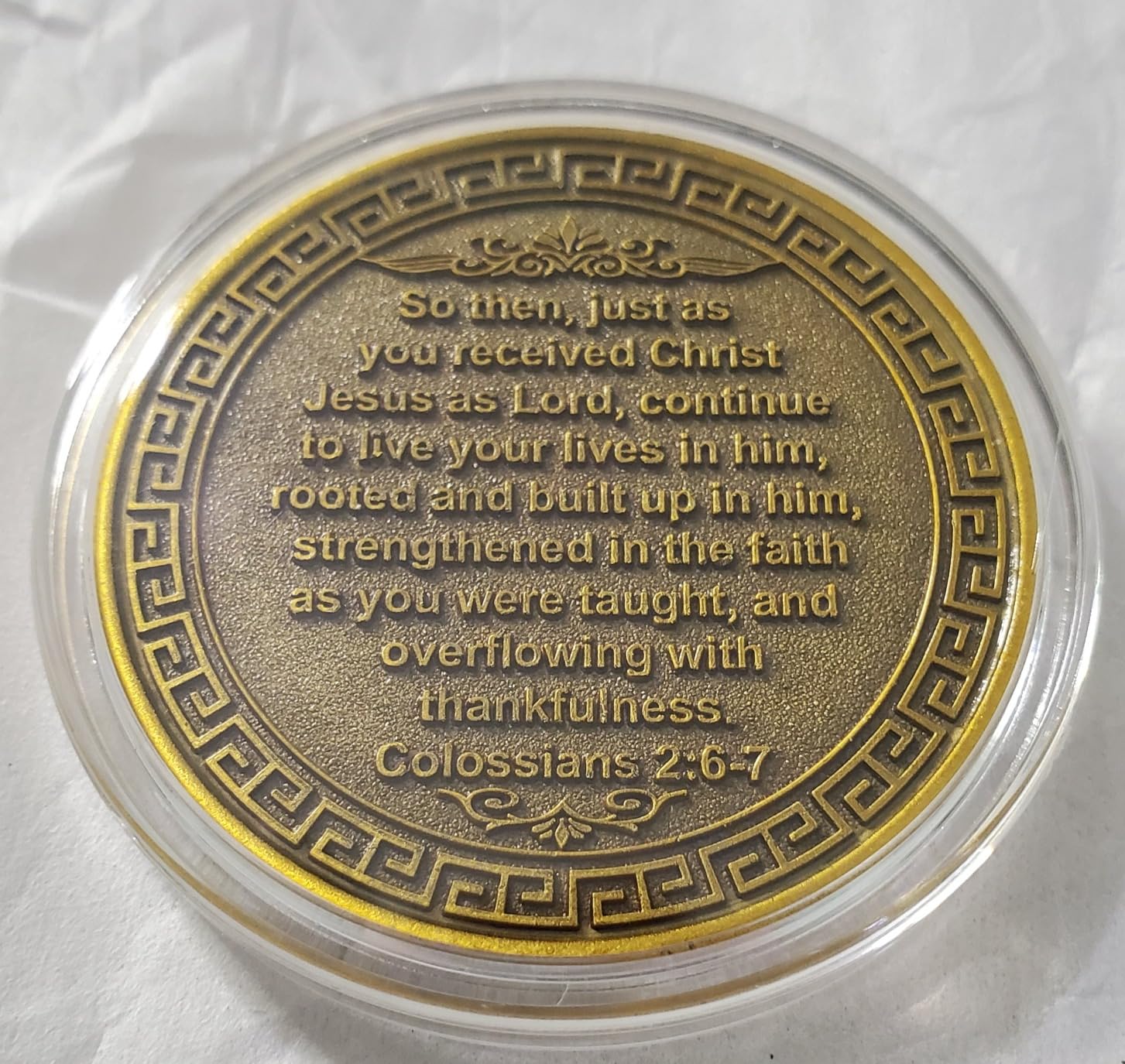 Amazon.com: Strugglejewelry Tree of Faith Christian Challenge Coin ...
