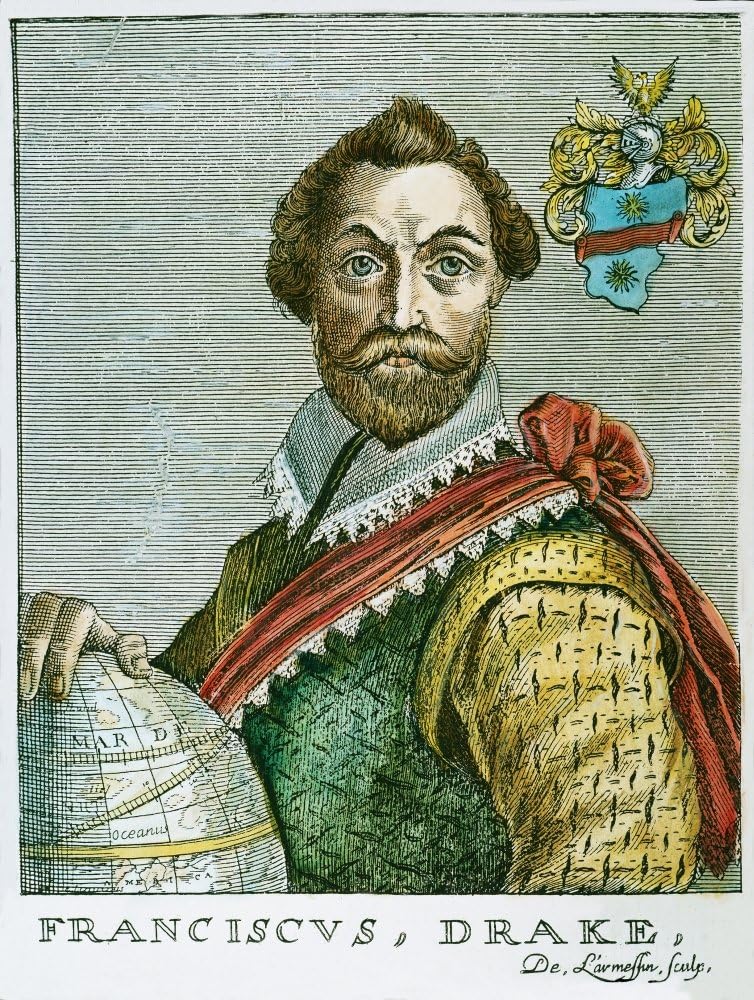 Amazon.com: Sir Francis Drake (1540-1596) Nenglish Admiral Colored ...
