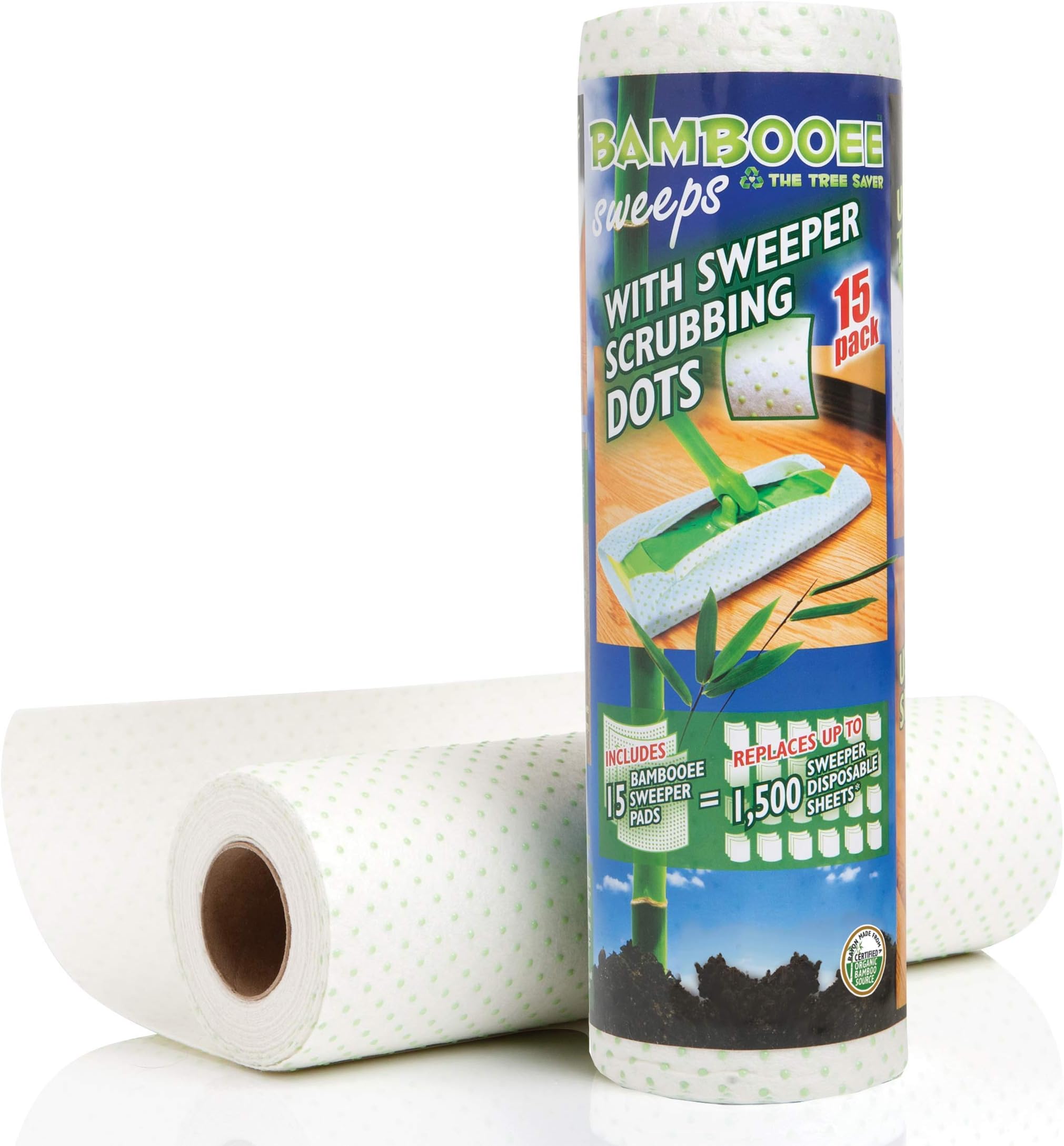 Amazon.com: Bambooee Reusable Bamboo Sweeper Sheets with Sweeper ...