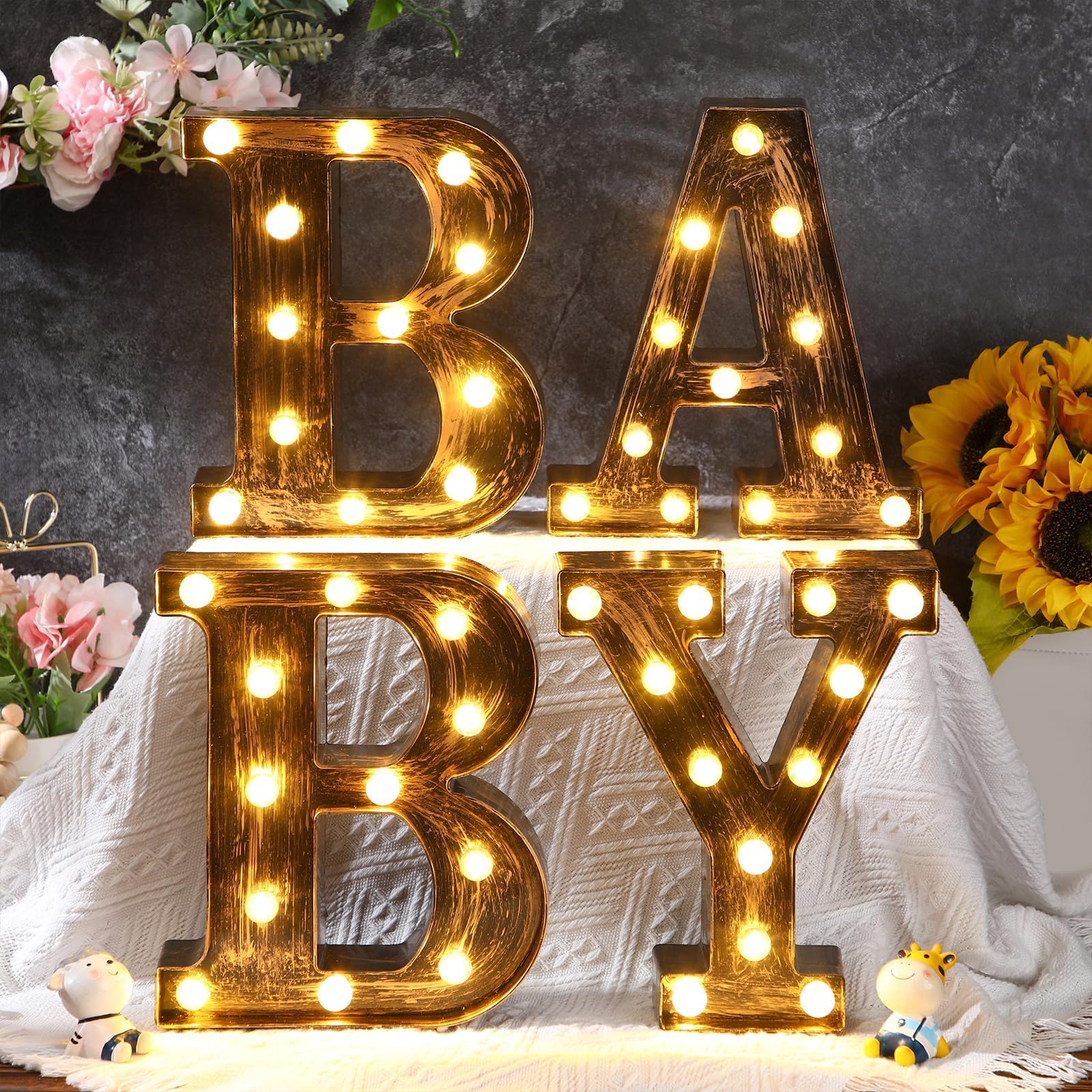 Amazon.com: Aurelema Wild West Light up Letters Sign Party Decorations ...