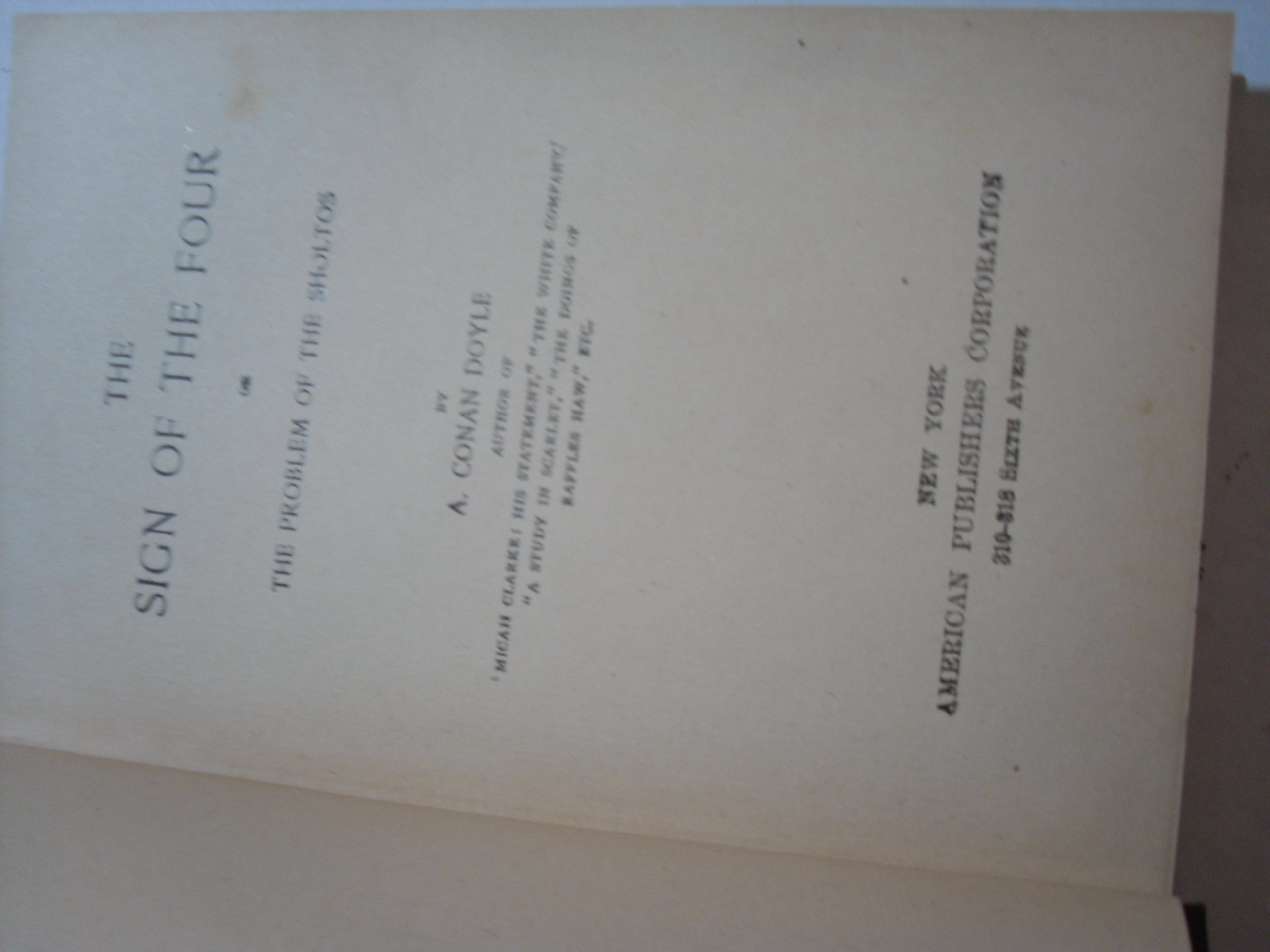 The Sign of the Four: Doyle, Arthur Conan: 9781619491731: Amazon.com: Books