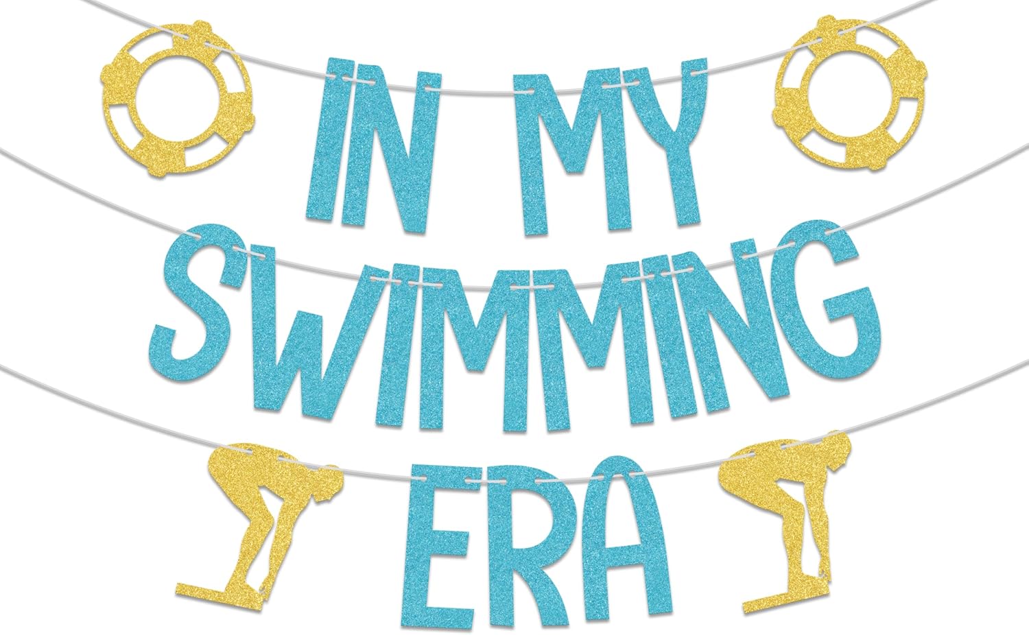 Amazon.com: In My Swimming Era Banner,Swimming Party Banner, Swimming ...