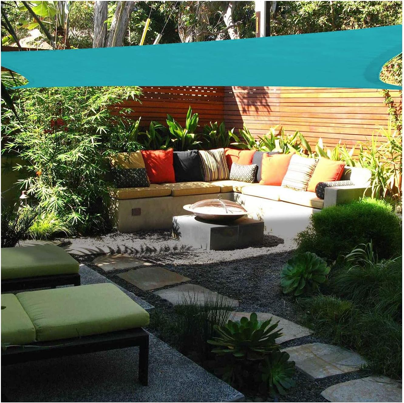 Amazon.com: Sunscreen Awnings 2m X 3m Sun Shade Sail Rectangle, Shade ...