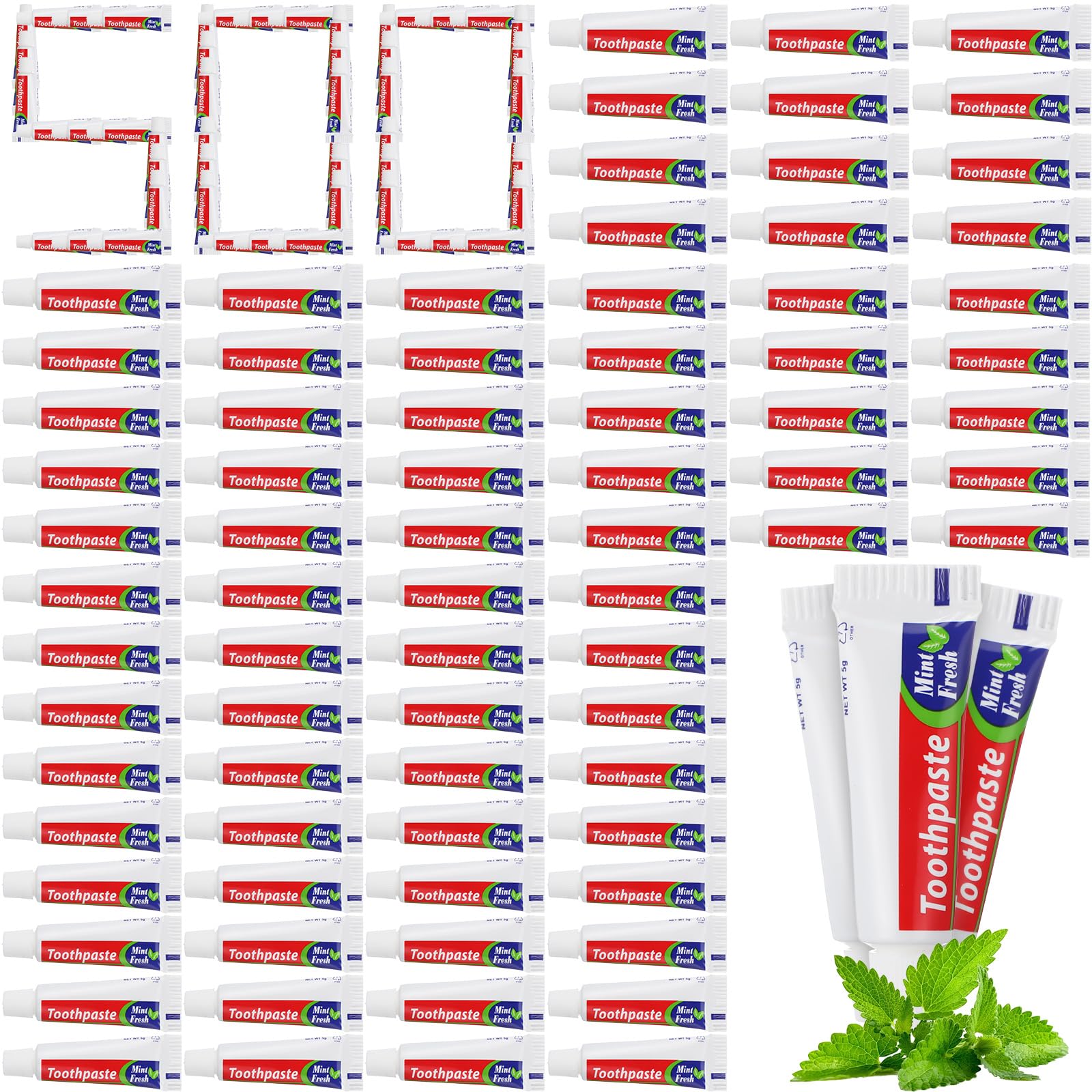 Amazon.com: Dimsile 500 Pcs Mini Toothpaste Bulk Regular Toothpaste ...