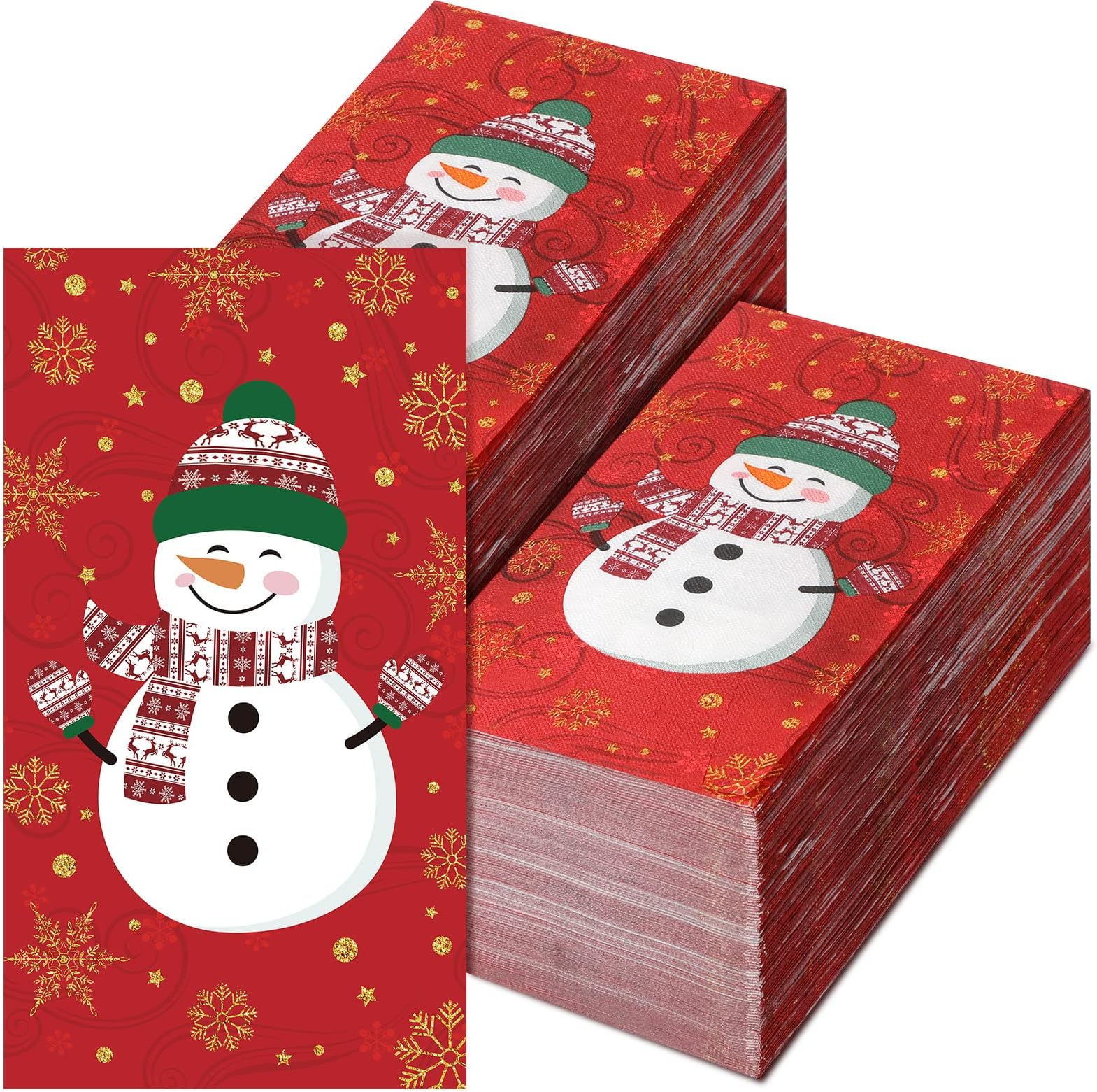 Amazon.com: Spiareal Christmas Guest Napkins Christmas Paper Guest ...