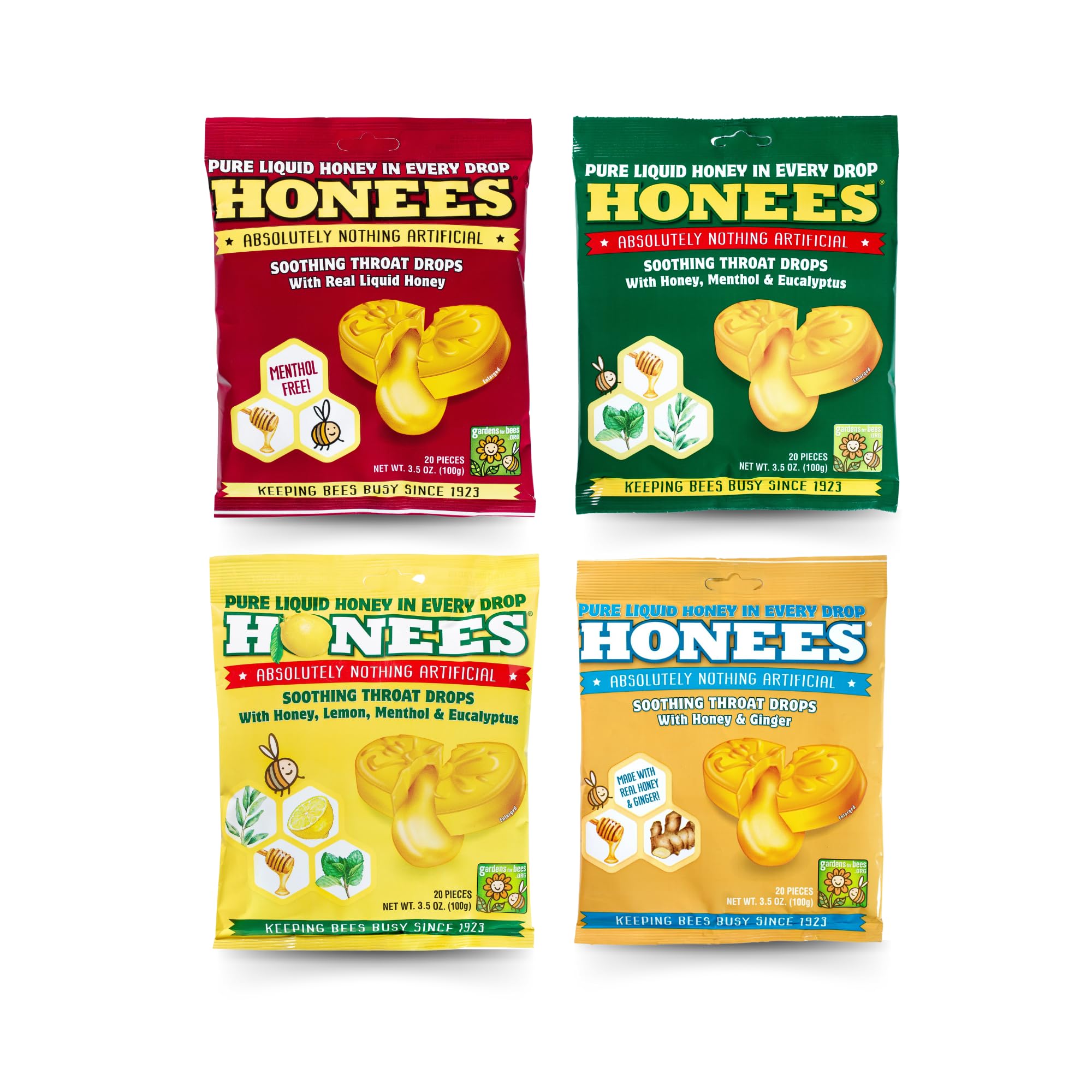 Amazon.com: Honees Honey Filled Drops, Variety Pack (Honey, Honey Lemon ...