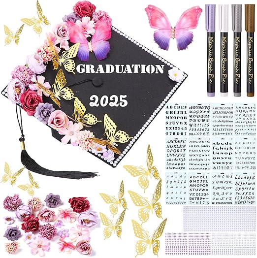 Amazon.com: Lyrow 51 Pcs DIY Graduation Cap Decorations Kits Included ...