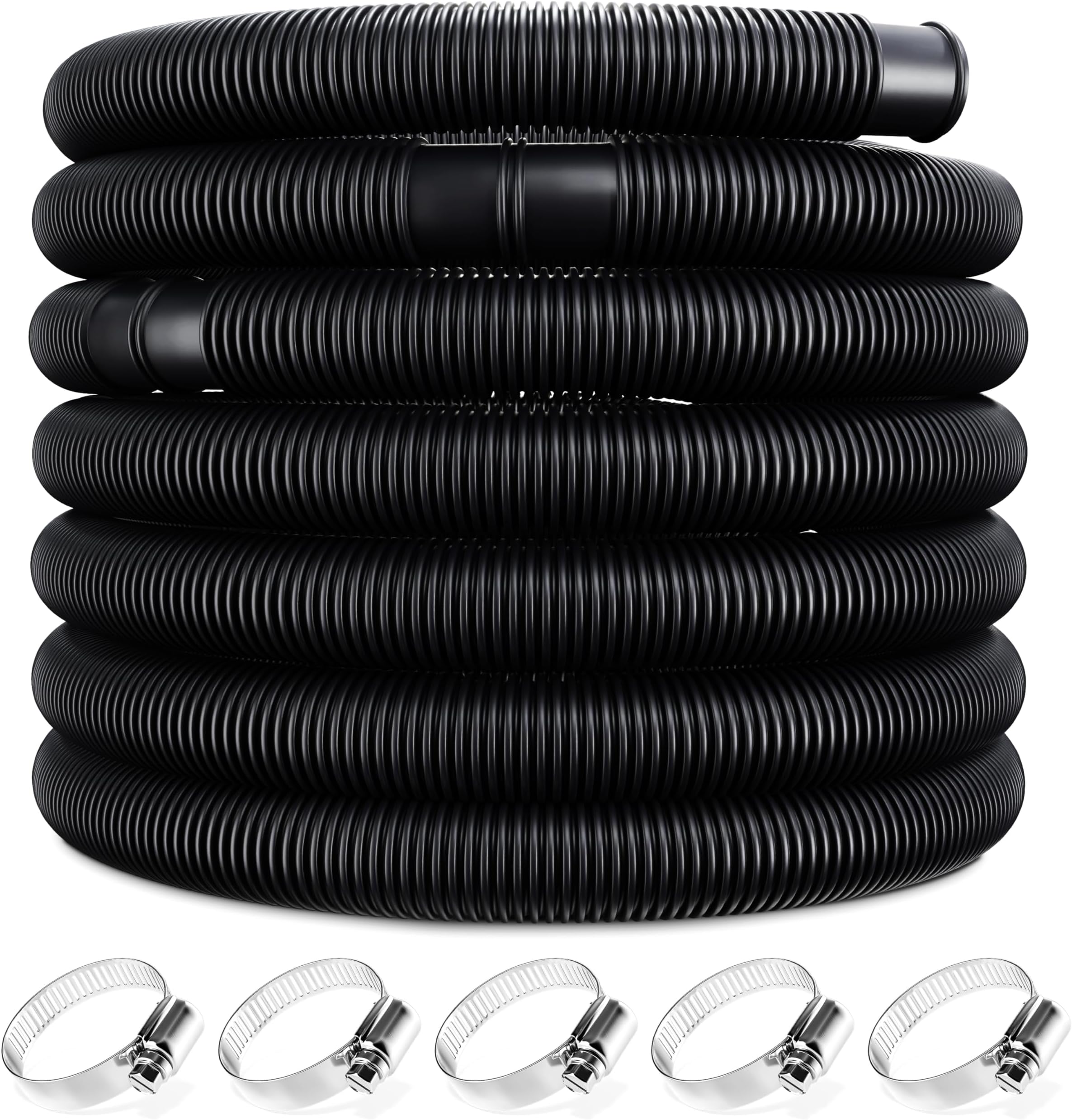 Lecerrot Pool Hose 32 mm Black, UV & Chlorine Water Resistant Swimming ...