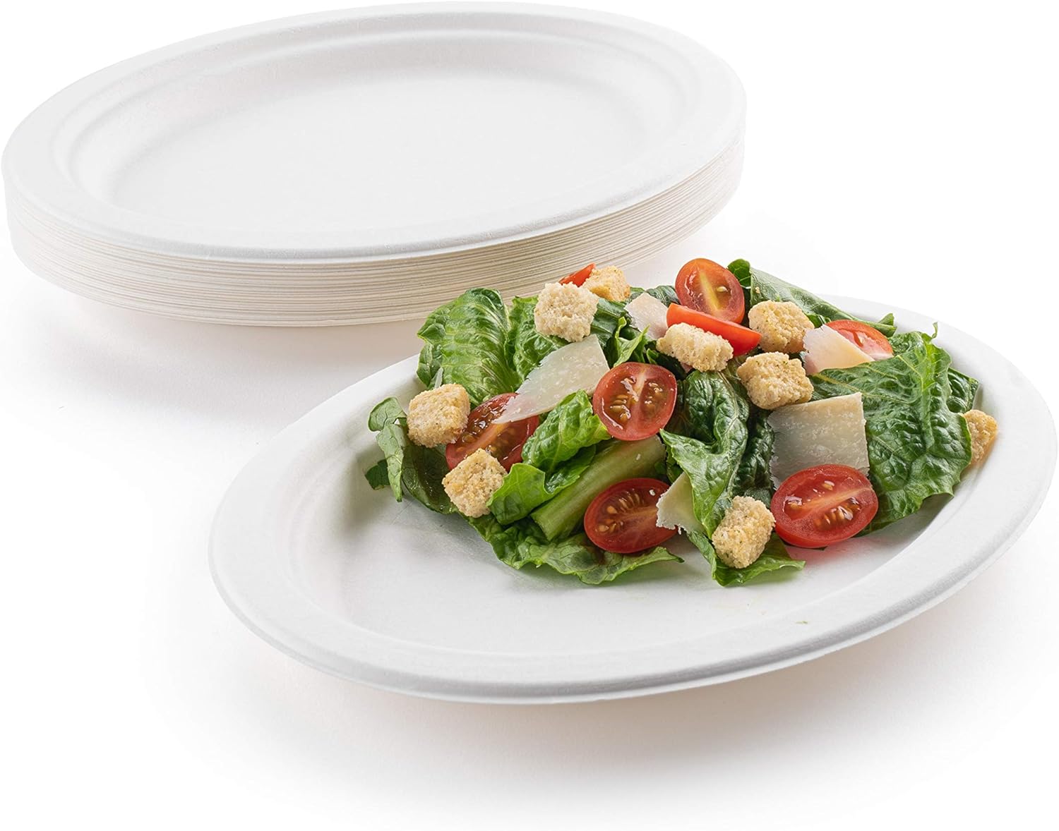 Amazon.com | brheez Disposable Oval Paper Dinner Plates (25pk) Heavy ...