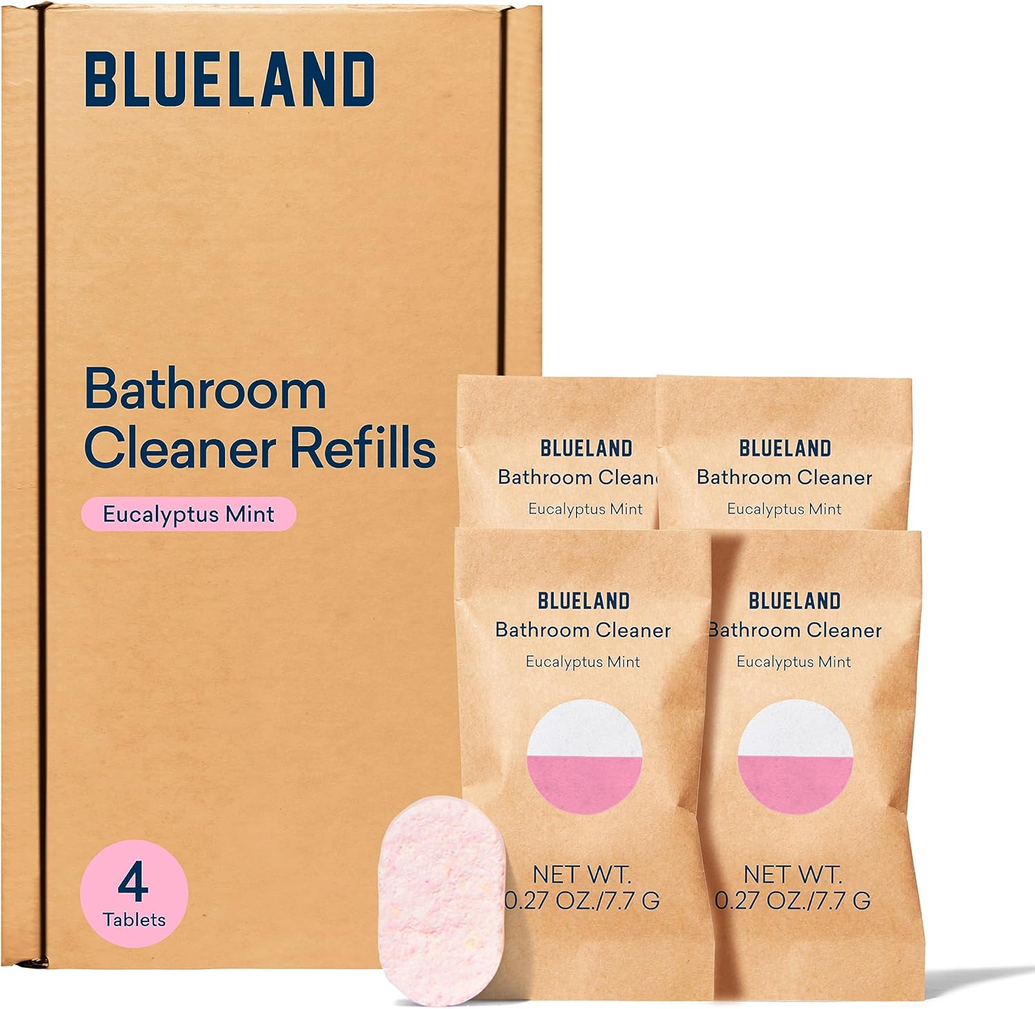 Amazon.com: BLUELAND Bathroom Cleaner Refill Tablet 4 Pack | Eco ...
